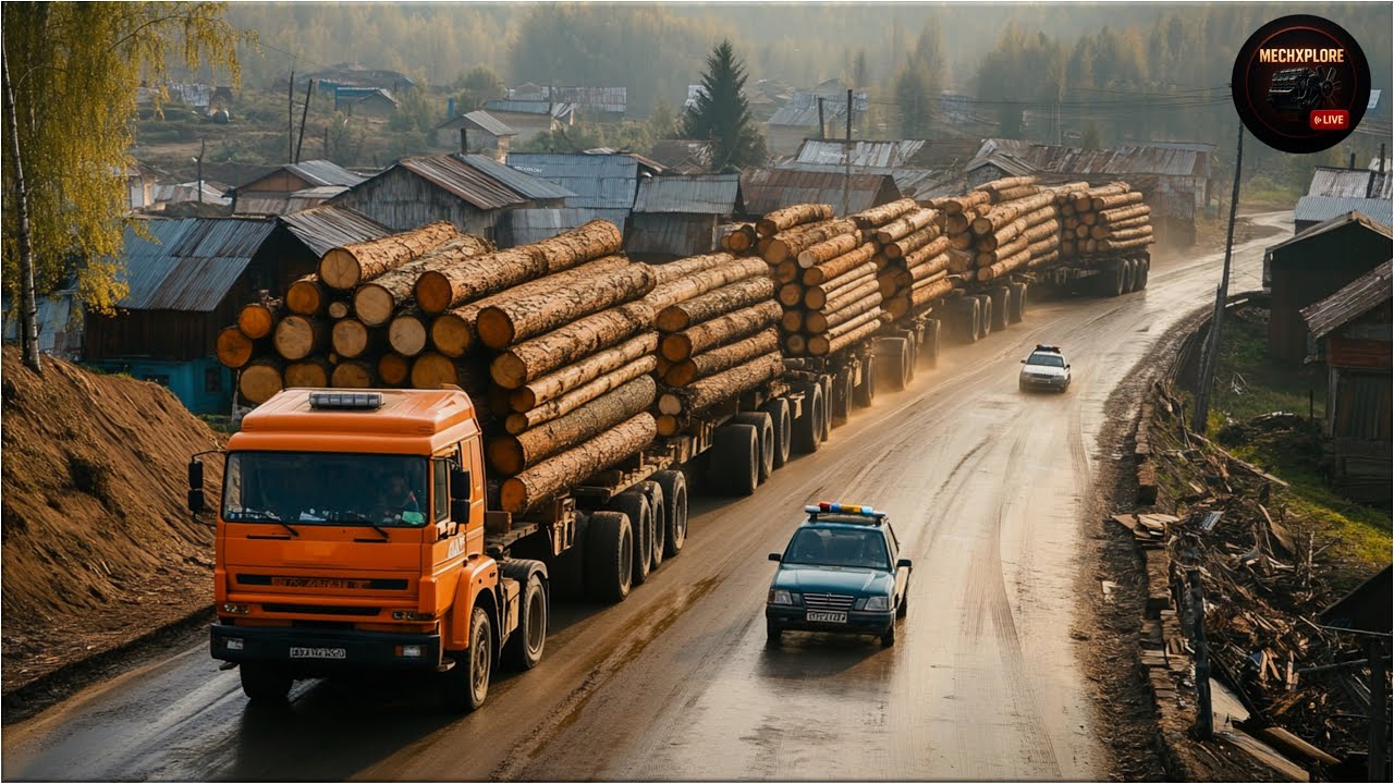 Extreme Logging Trucks | Extreme Dangerous Monster Logging Wood Truck ...