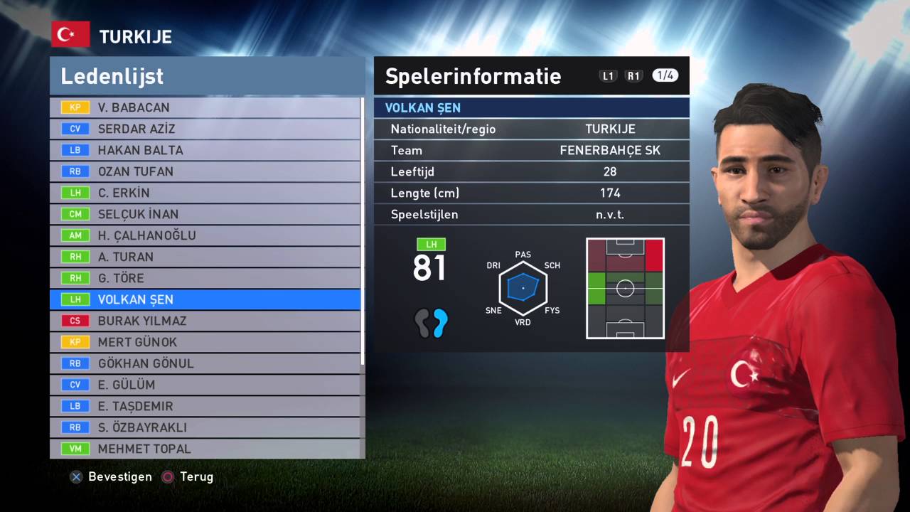 Pro Evolution Soccer 2016 Data Pack 3 Turkey Euro 2016 National Players ...