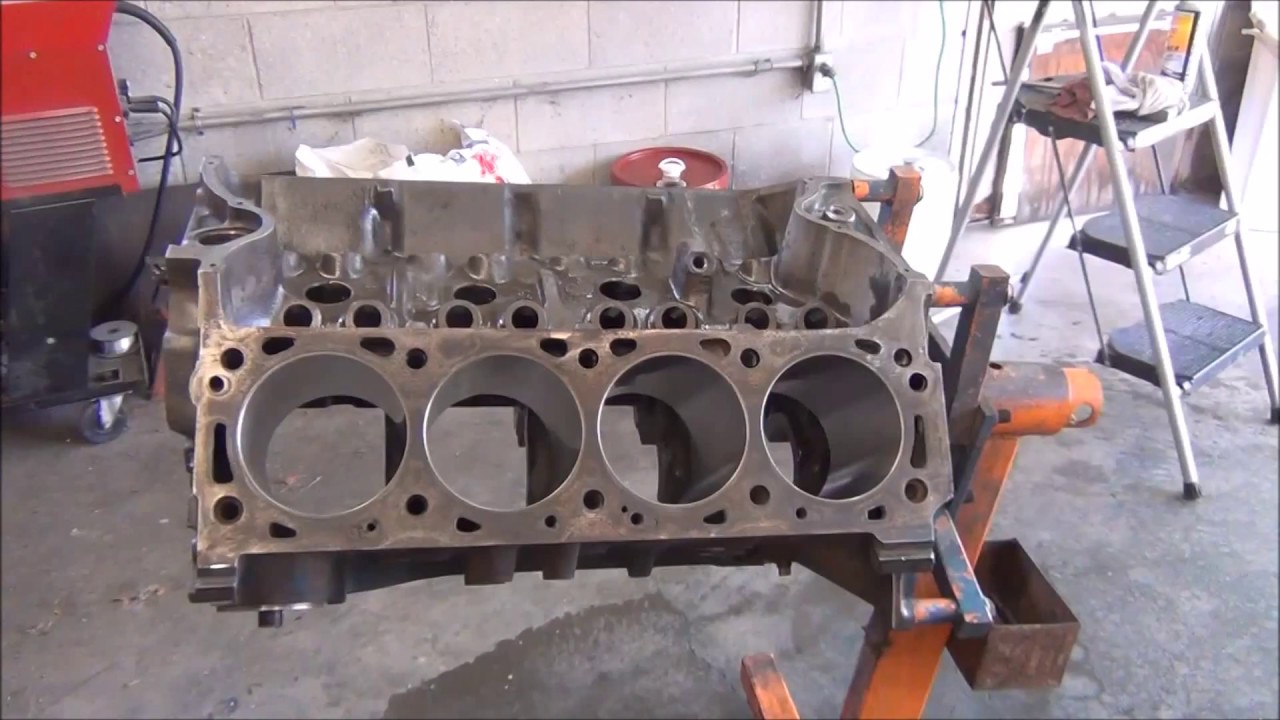 Honeing and cleaning the 460 block. - YouTube