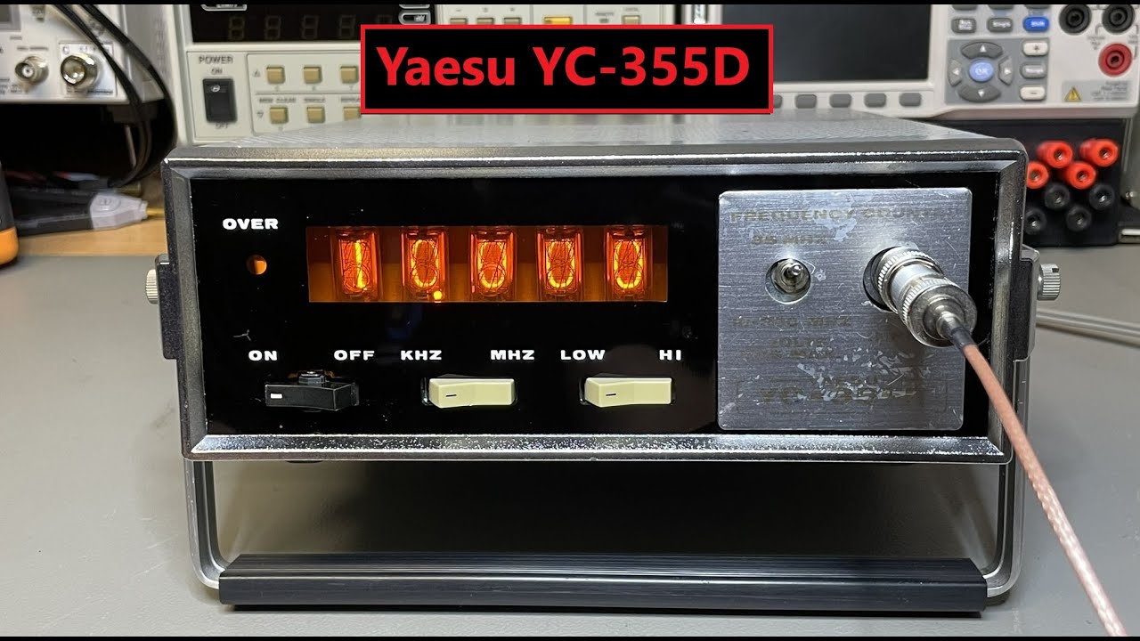 TA-0382: Yaesu YC-355D Frequency Counter 200 MHz - NIXIE 1973 - YouTube