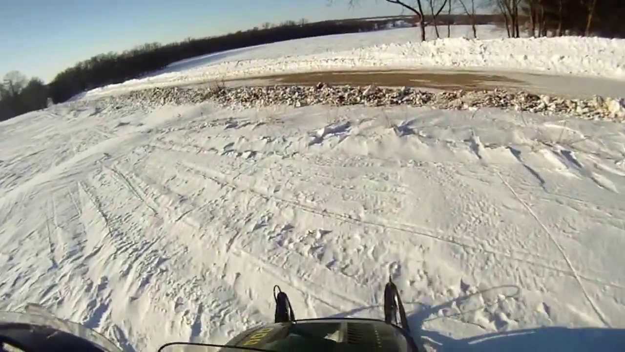 '76 John Deere 300 vintage snowmobile ride through the woods Todd ...