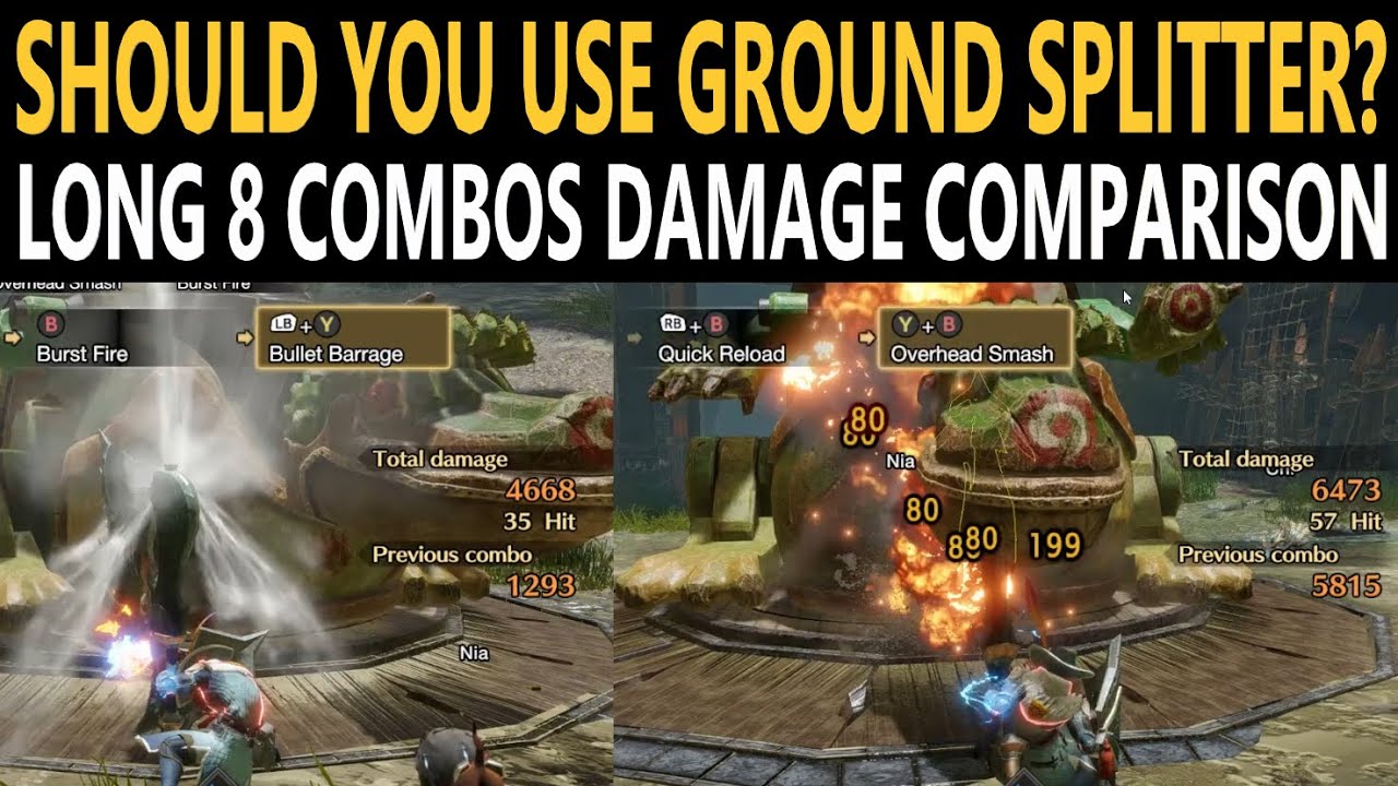Long GL 8 Combos Side by Side Comparsion - Ground Splitter VS Bullet ...