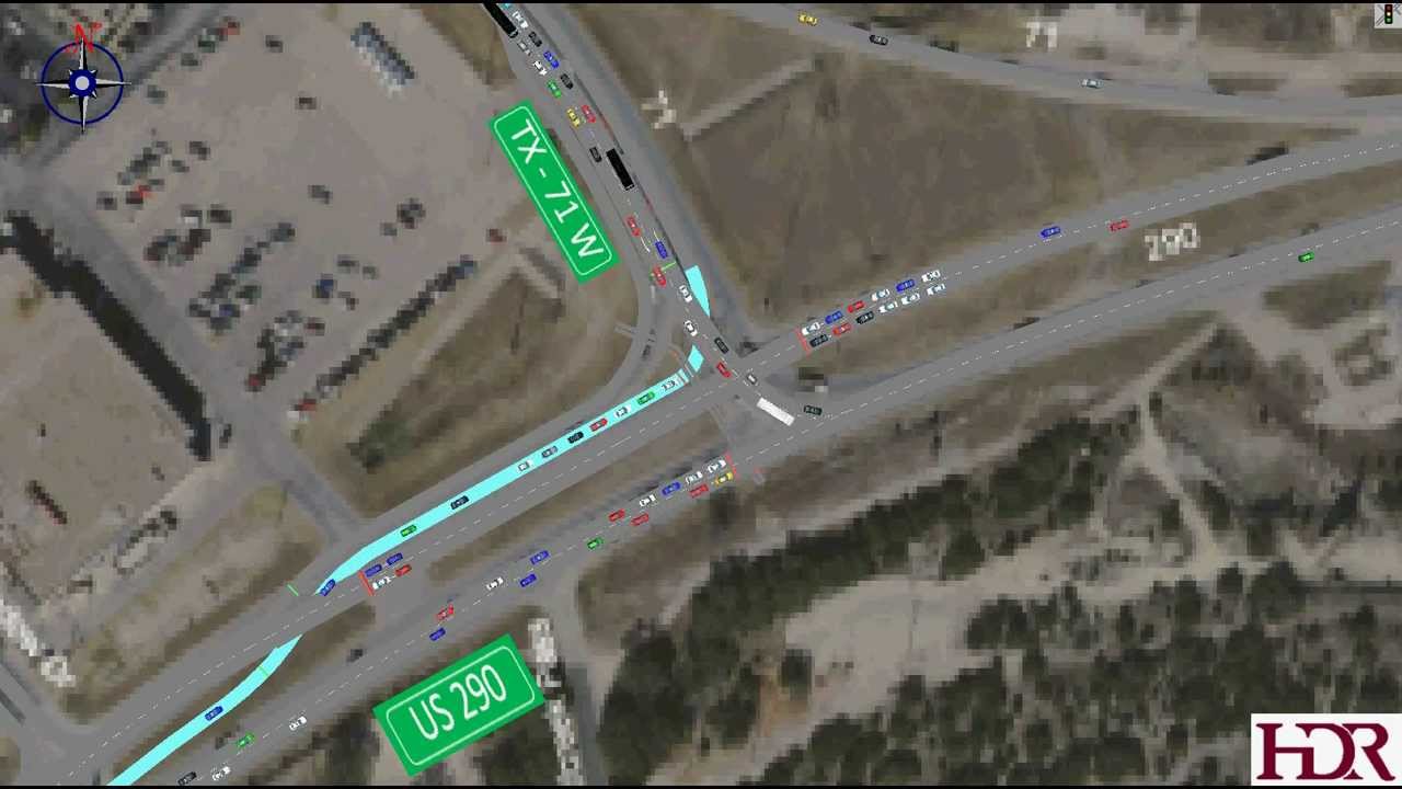 US 290/SH 71 "Continuous Flow" Intersection Improvement Visualization ...