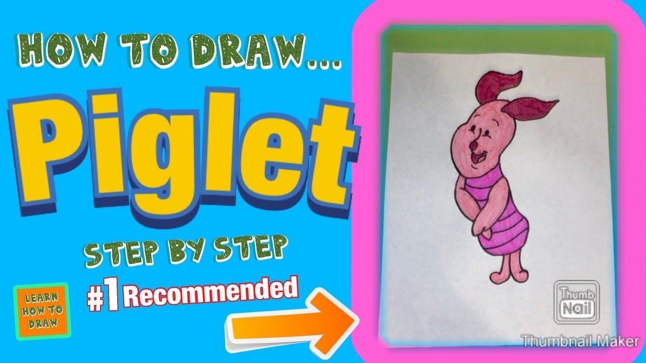 How to Draw Piglet Step By Step! - YouTube