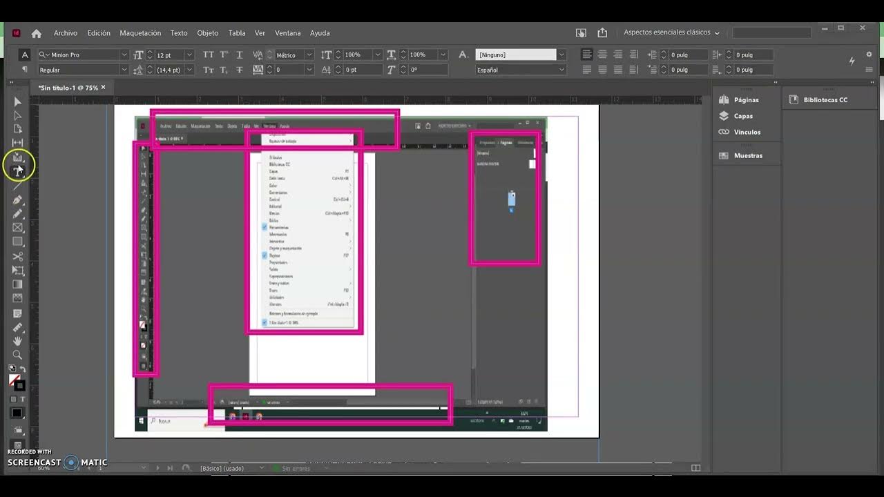 InDesign: Entorno primeros pasos 1/2 - YouTube