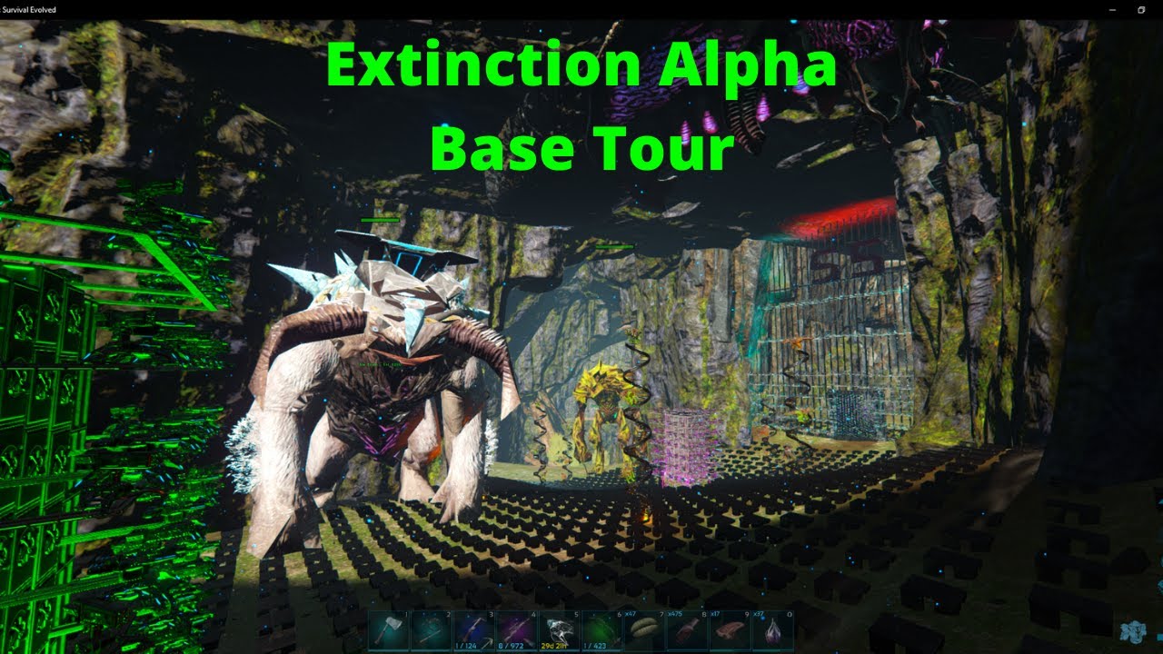 SS Base Tour! Extinction Unofficial PvP Servers ARK - YouTube