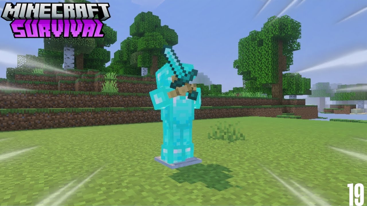 Minecraft Full Diamond Armor | Minecraft Survival EP 19 - YouTube