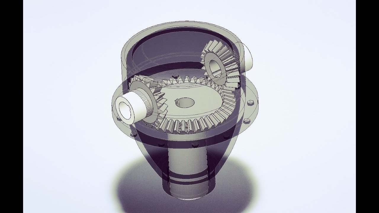 SIMPLE VEHICLE DIFFERENTIAL 3D MODEL - YouTube