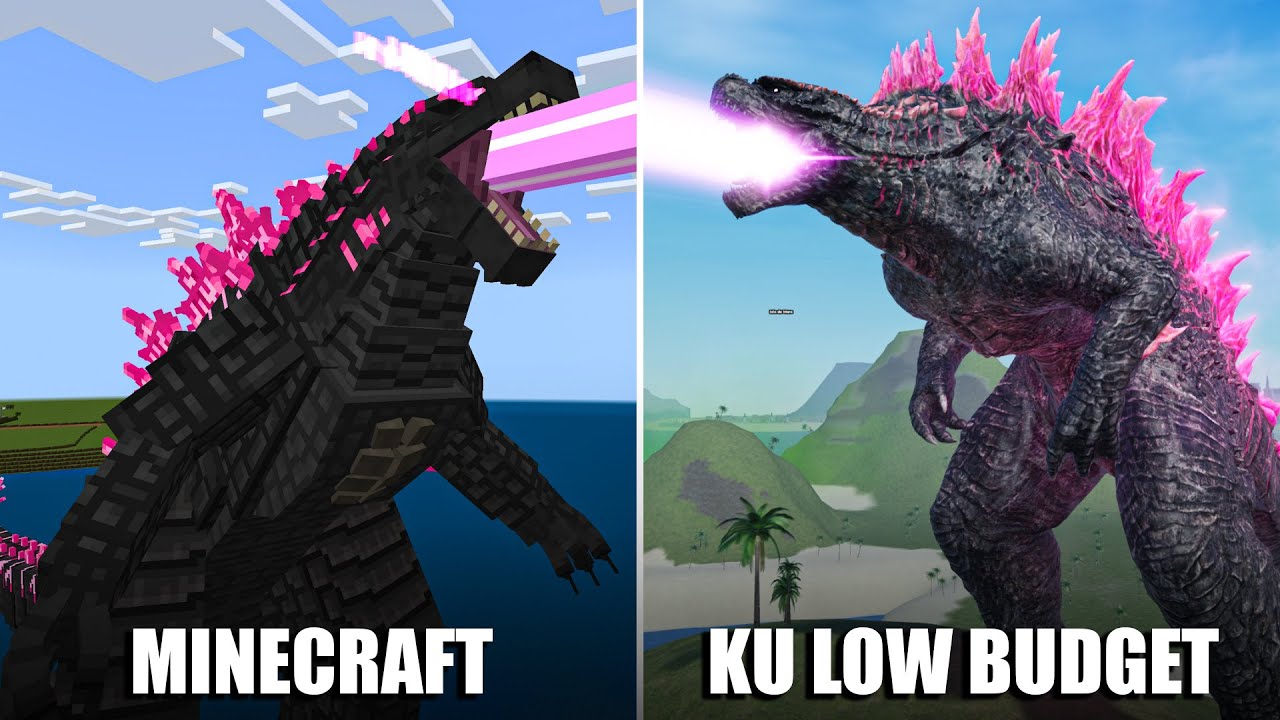 Kaiju Universe Low Budget Vs Minecraft Evolved Godzilla ! - YouTube