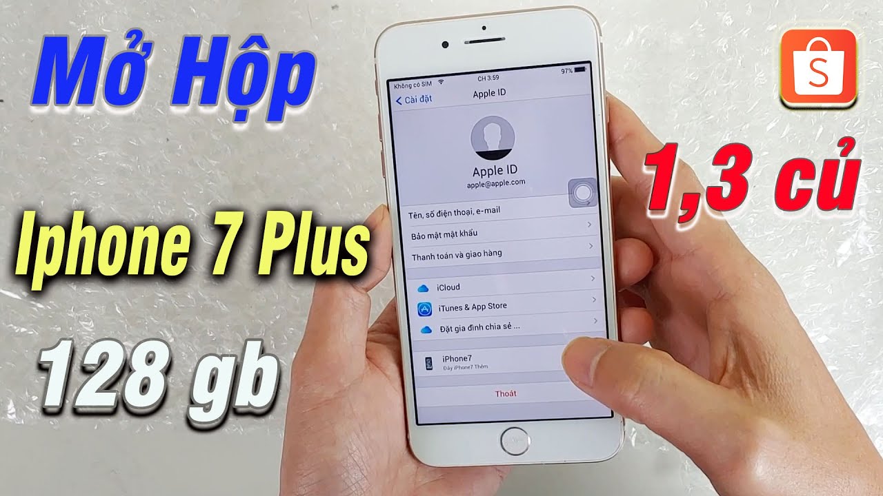 Mở hộp Iphone 7 Plus - 1,3 củ trên Shopee Dính Phốt đầu năm ? - YouTube