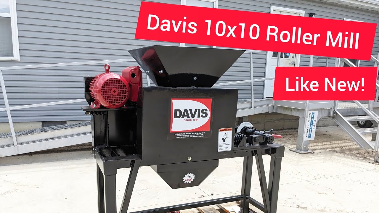 Davis 10" Roller Mill - Rebuilt Like New - YouTube