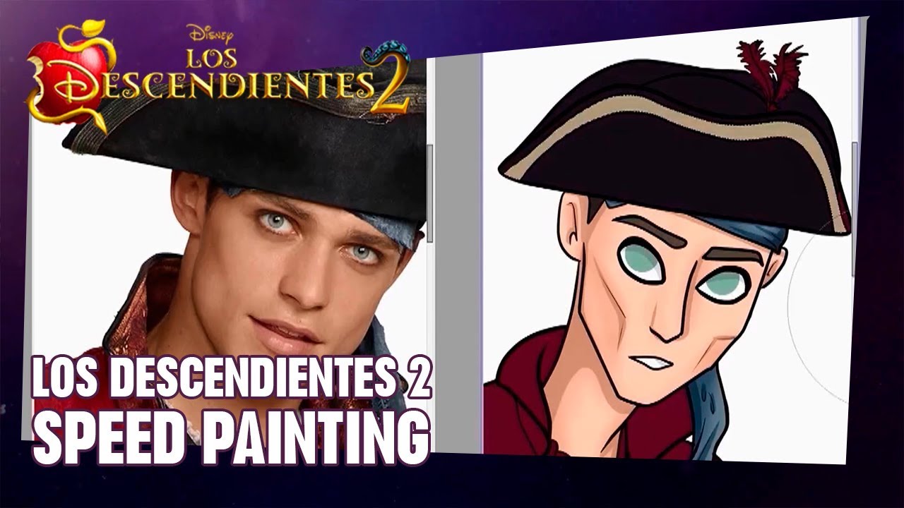 Los Descendientes 2 | SPEED PAINTING - Thomas Doherty (Harry Garfio ...