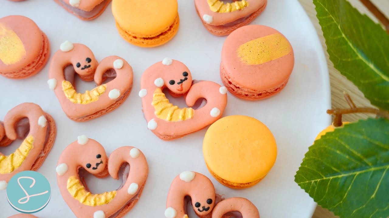 YEAR OF THE SNAKE MACARONS | LUNAR NEW YEAR | Sumopocky - YouTube