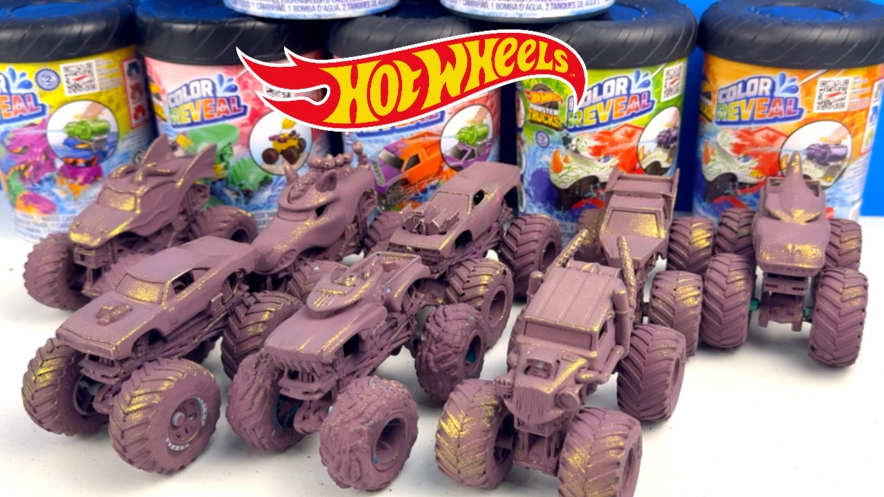 4X🤯 Hot Wheels Monster TRUCKS Color Reveal 4X🔥Monster Jam Monster Truck ...