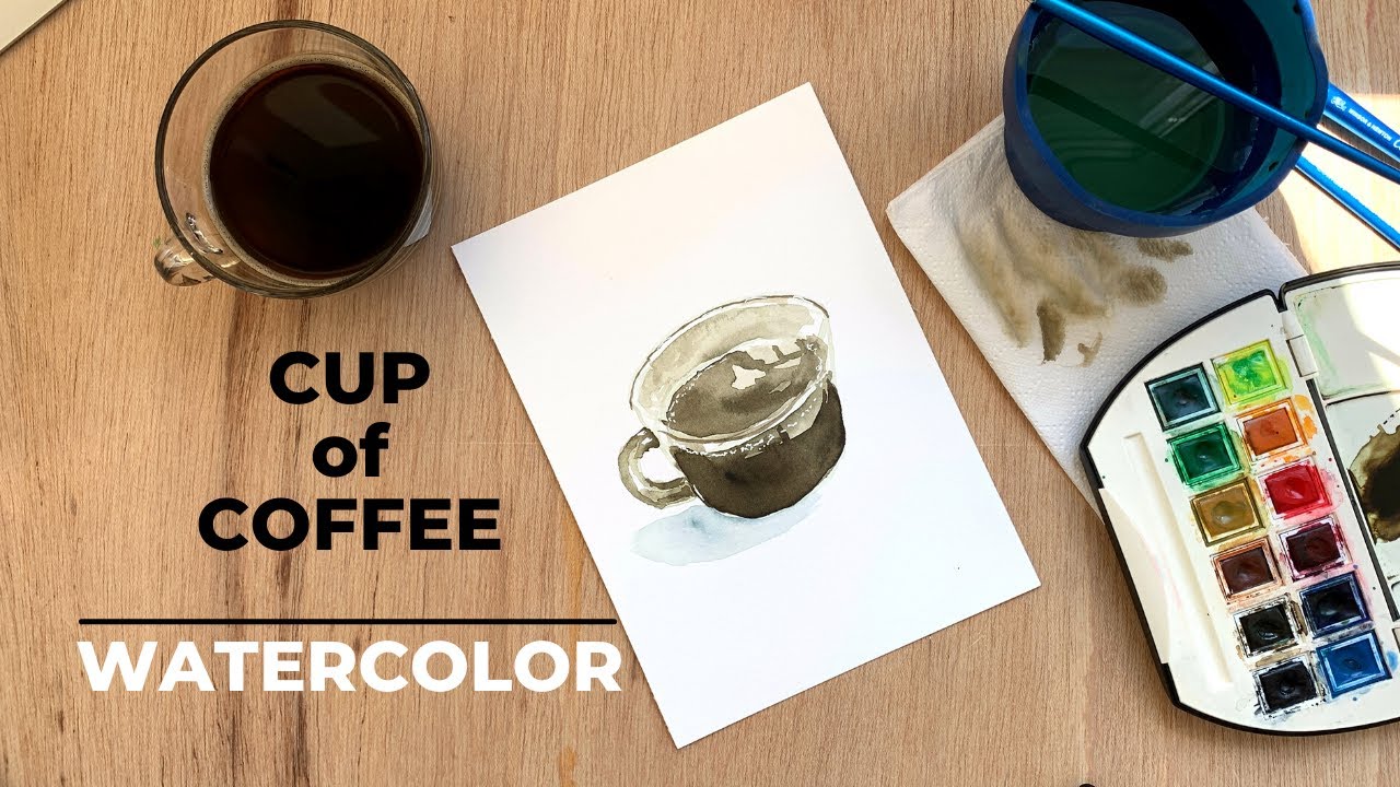 Cup of Coffee Watercolor Tutorial - YouTube