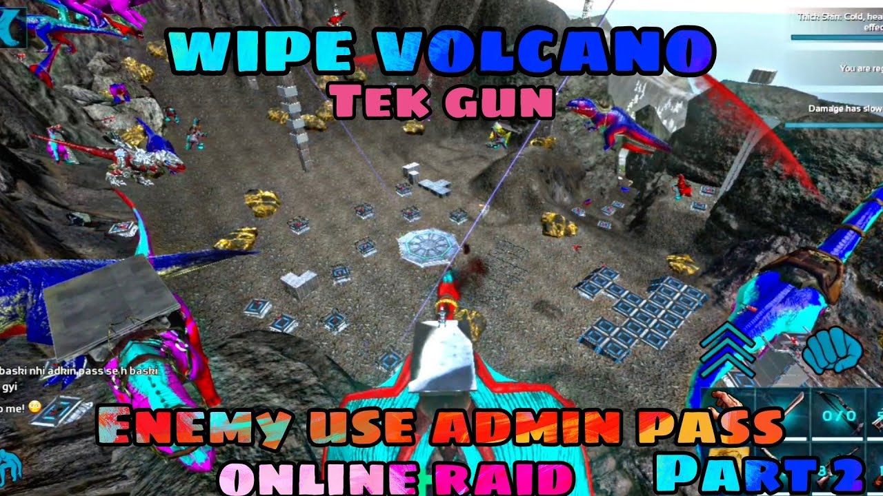 [ ARK MOBILE ] WIPE VOLCANO PART 2 ONLINE RAID TEL GUN - YouTube