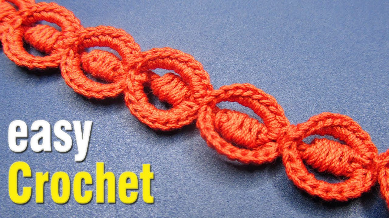 Easy Crochet: How to Crochet a Simple Lace Cord for beginners. Free ...