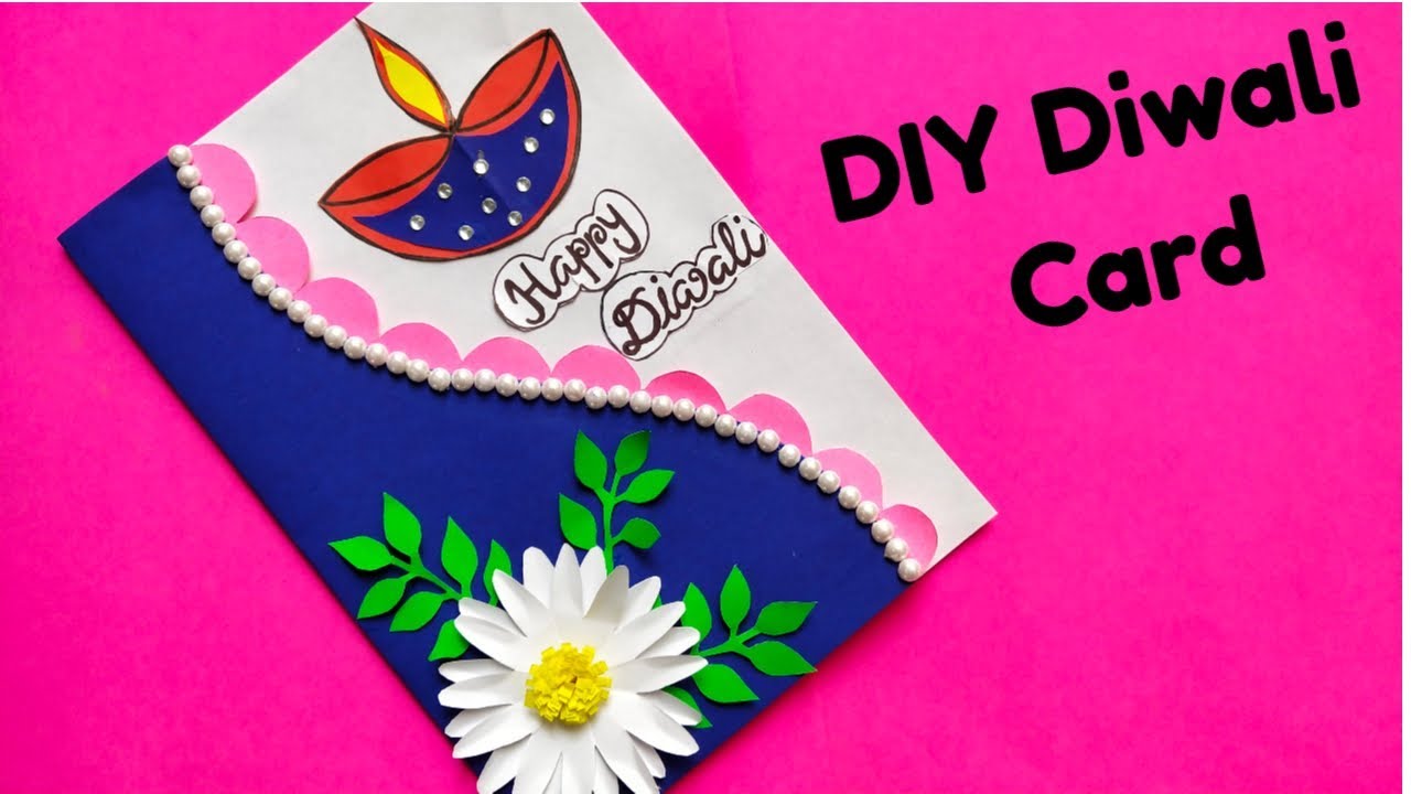 DIY Diwali Card/Handmade Easy Diwali card making ideas/DIY Card. - YouTube