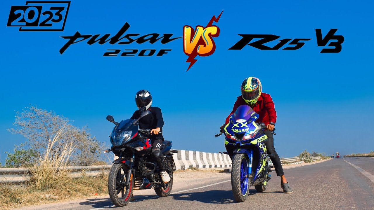 2023 Pulsar 220F Vs R15 v3 Race | Rolling Race - YouTube