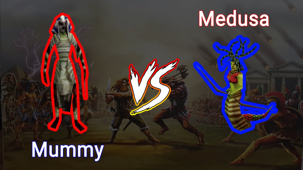 Age of Mythology - Mummy vs Medusa - YouTube