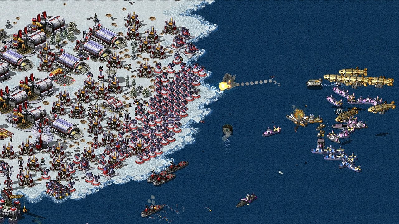 The Frozen Ground Map | Red ALert 2 | Extra hard AI | 7 vs 1 | Allied ...
