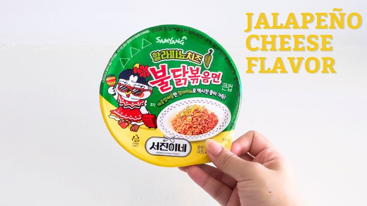 Samyang Jalapeño Cheese Buldak Ramen | First Try Review | Blue Lemon ...