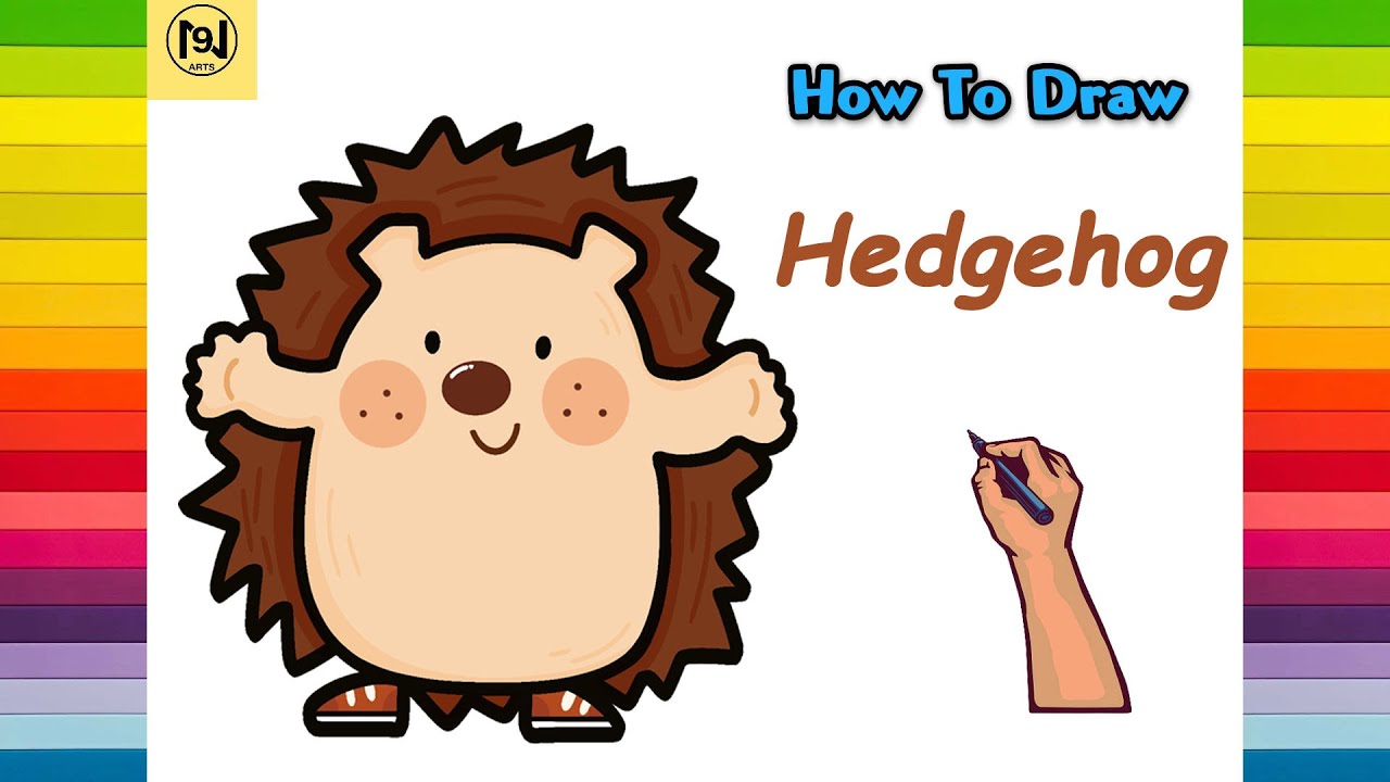 How to Draw a Cute Hedgehog Easy Step by Step - YouTube