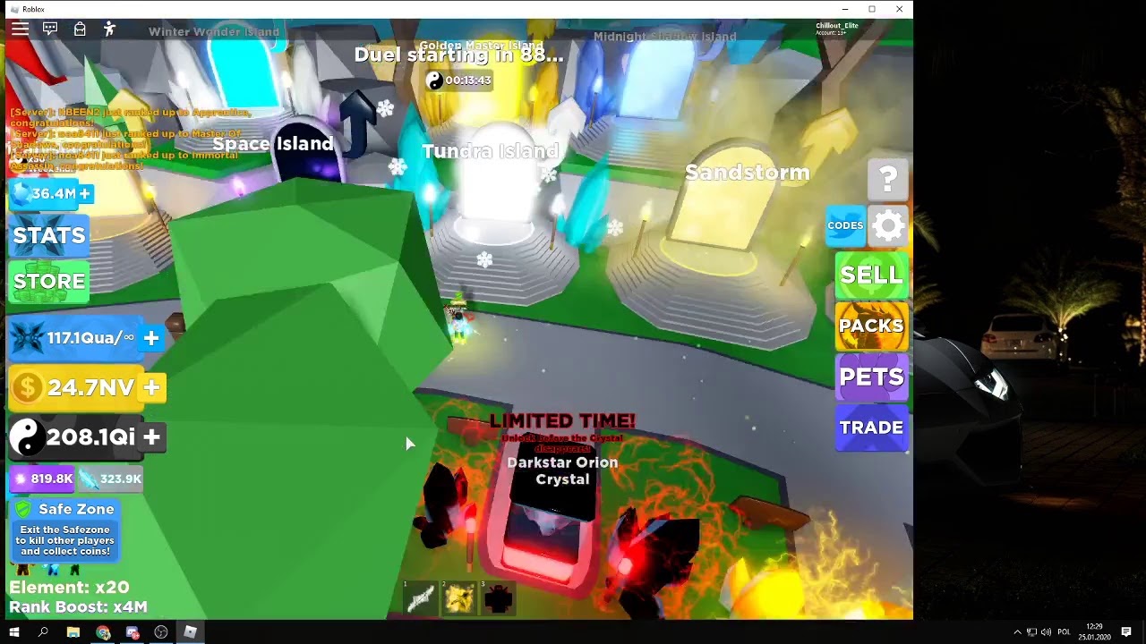 🔴 FREE Z-Master :D GIVEAWAYS ROBLOX LIVE | Ninja Legends Max rank - YouTube