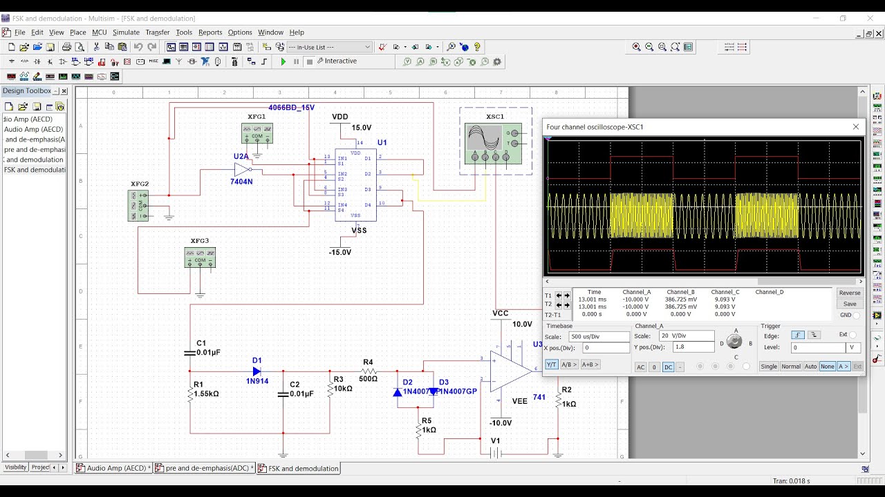 FREQUENCY SHIFT KEYING USING MULTI SIM - YouTube