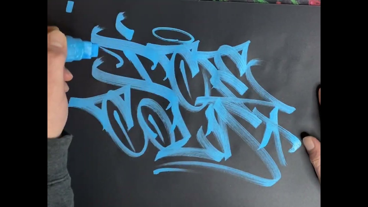 ICE COLD Handstyle, graffiti, lettering - YouTube
