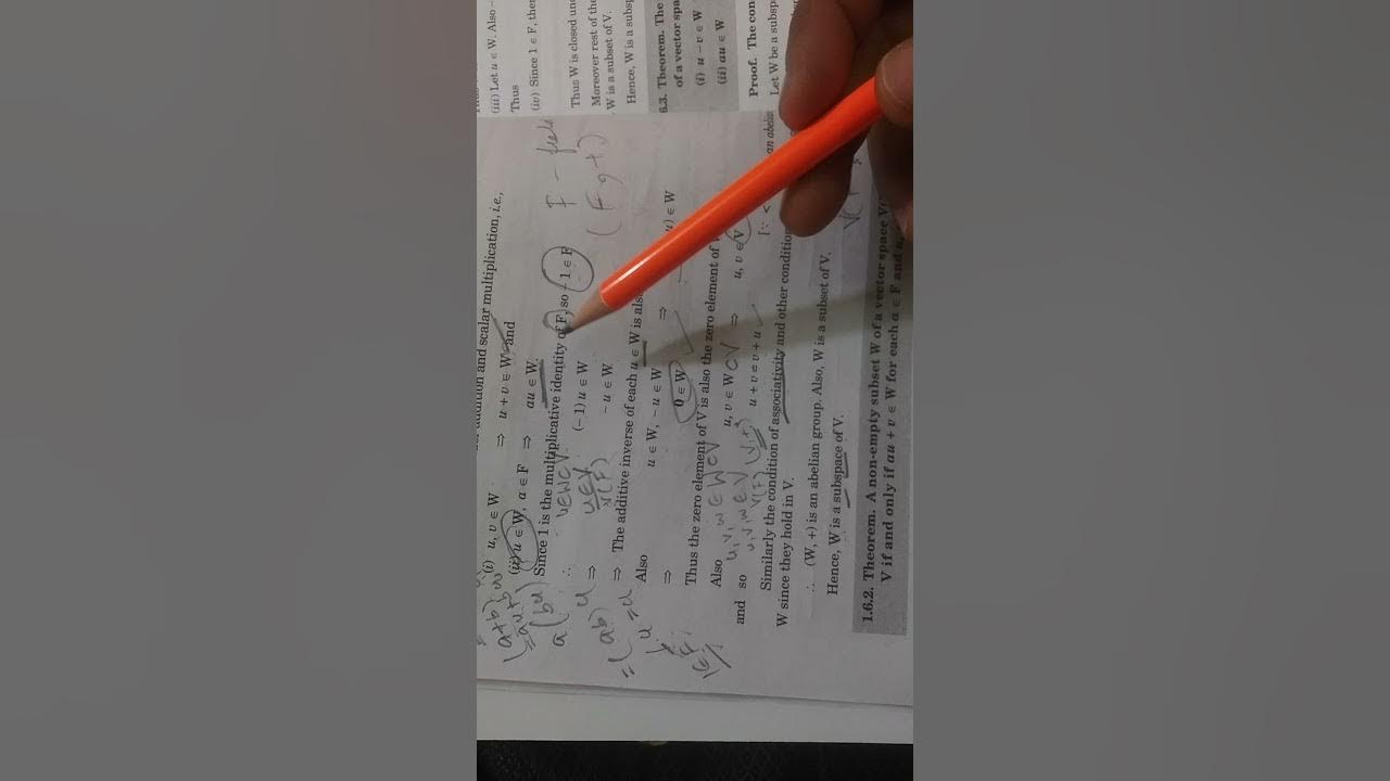 Lecture 9, Vector Spaces and Subspaces, Linear Algebra, B.A./B.Sc. 6th Sem. - YouTube