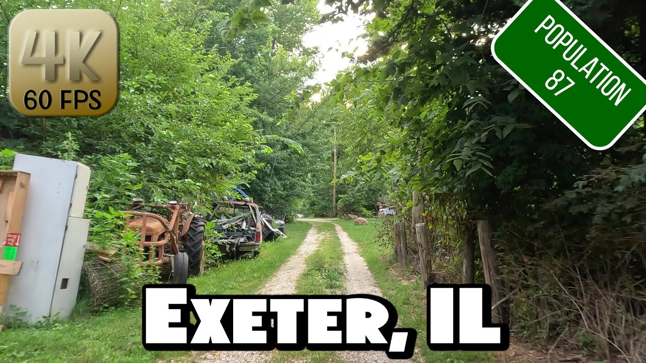 Driving Around Tiny Small Town Exeter, Illinois in 4k Video - YouTube