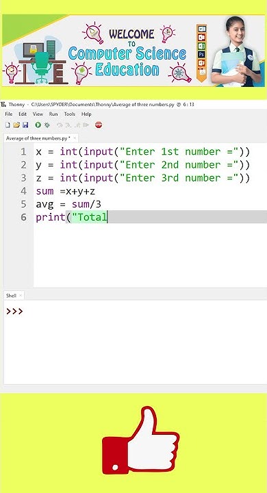 Python | 😲 Simplest Way To Find Average Of Three Numbers | 👍Python Program Practice 😮 | #shorts ...
