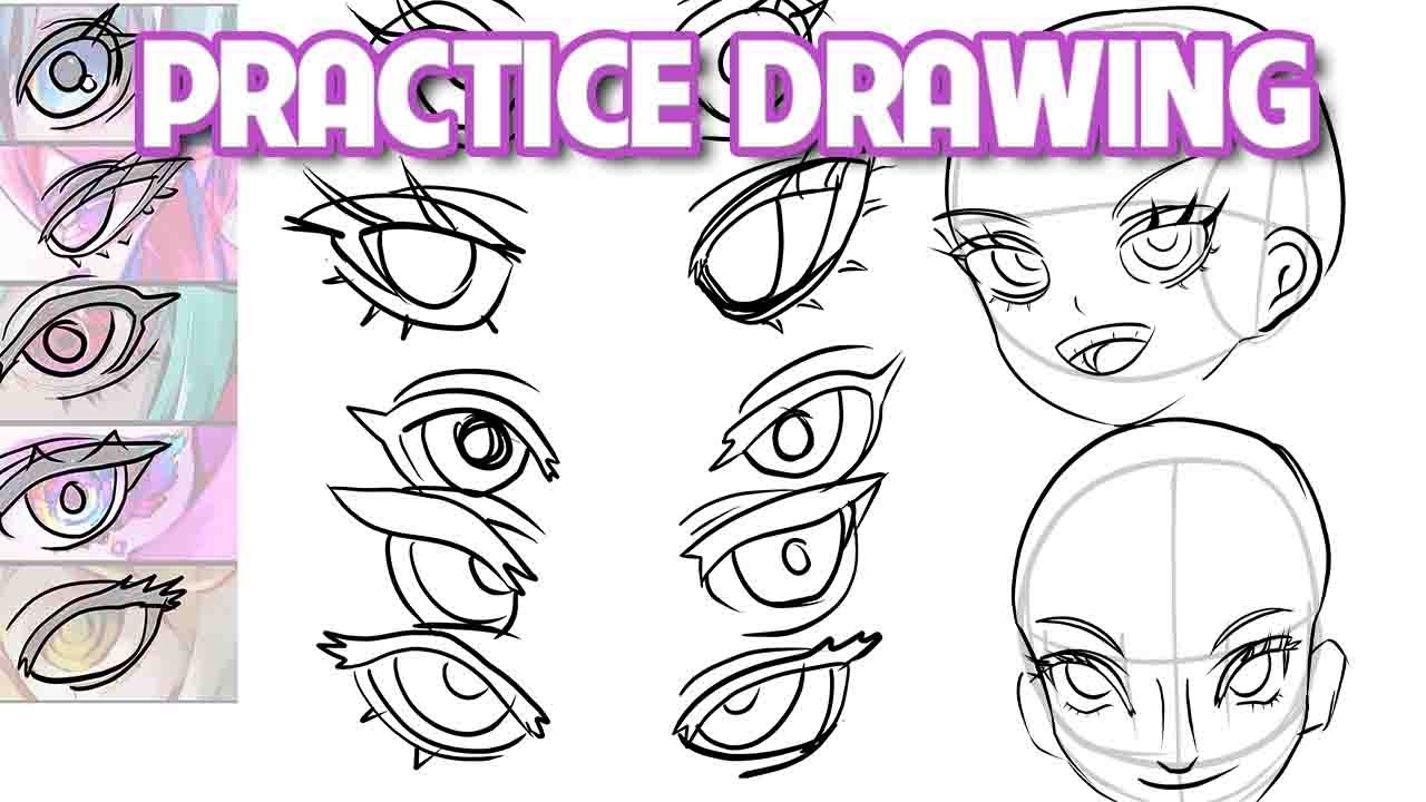 eyes drawing | Practice routine - YouTube