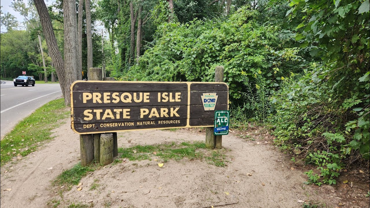 Presque Isle State Park - Bike Trail - YouTube