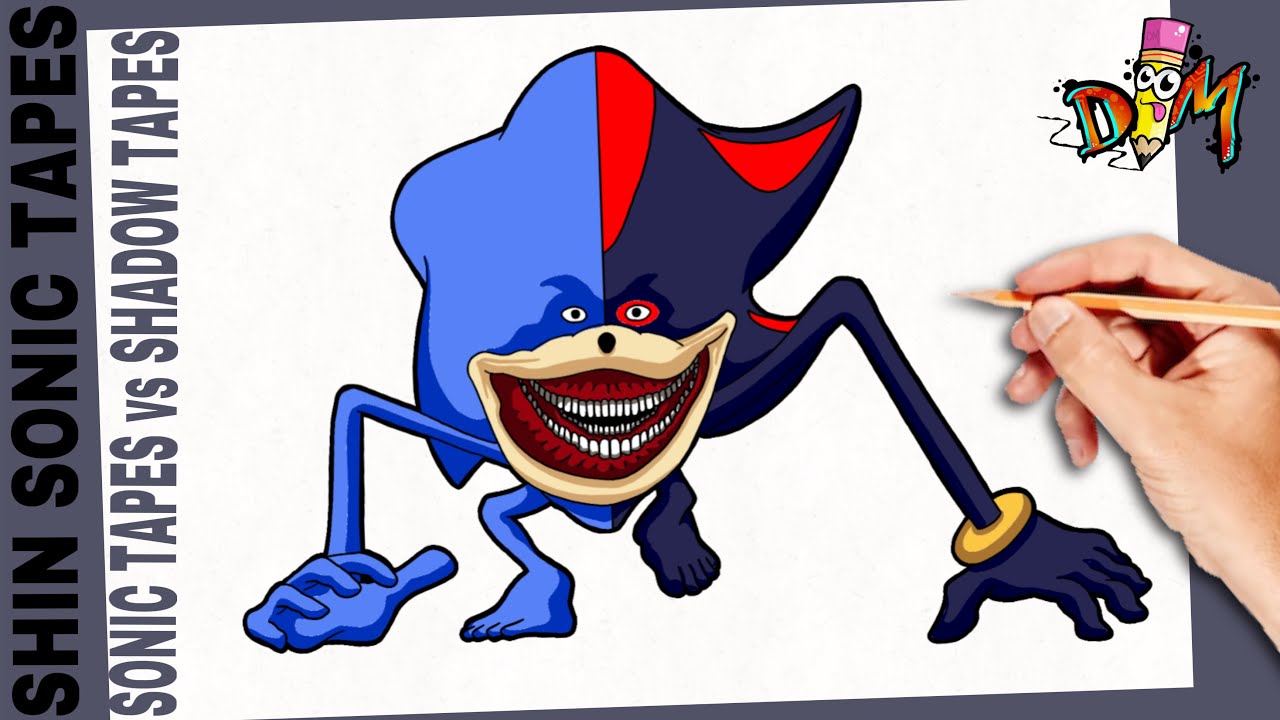 COMO DIBUJAR a SHIN SONIC TAPES vs SHADOW TAPES | how to draw sonic 3 ...