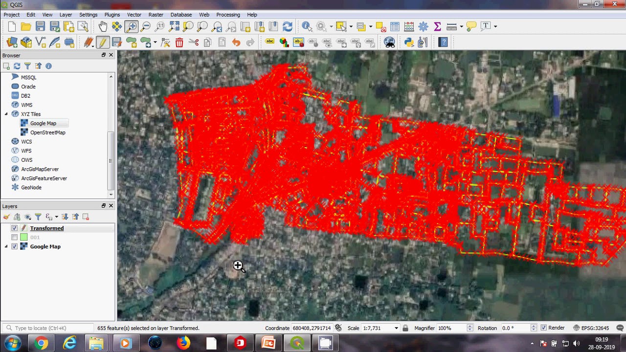 Geo-referencing a AUTOCAD file with the help of Google Map in QGIS ...