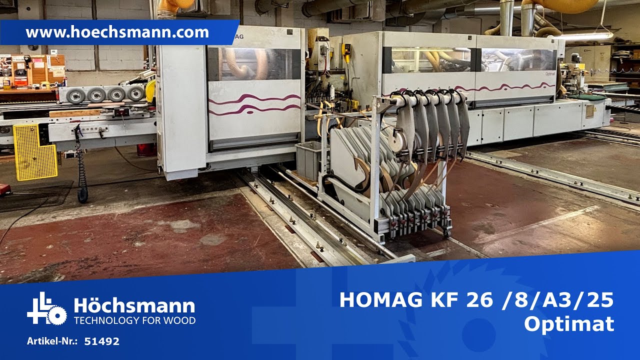 HOMAG KF 26 /8/A3/25 Optimat (Höchsmann Klipphausen) - YouTube