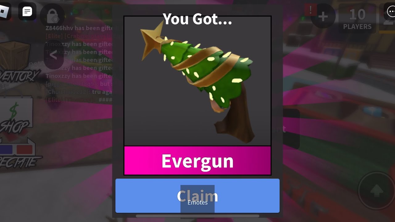Claiming EVERGUN in MM2 - YouTube