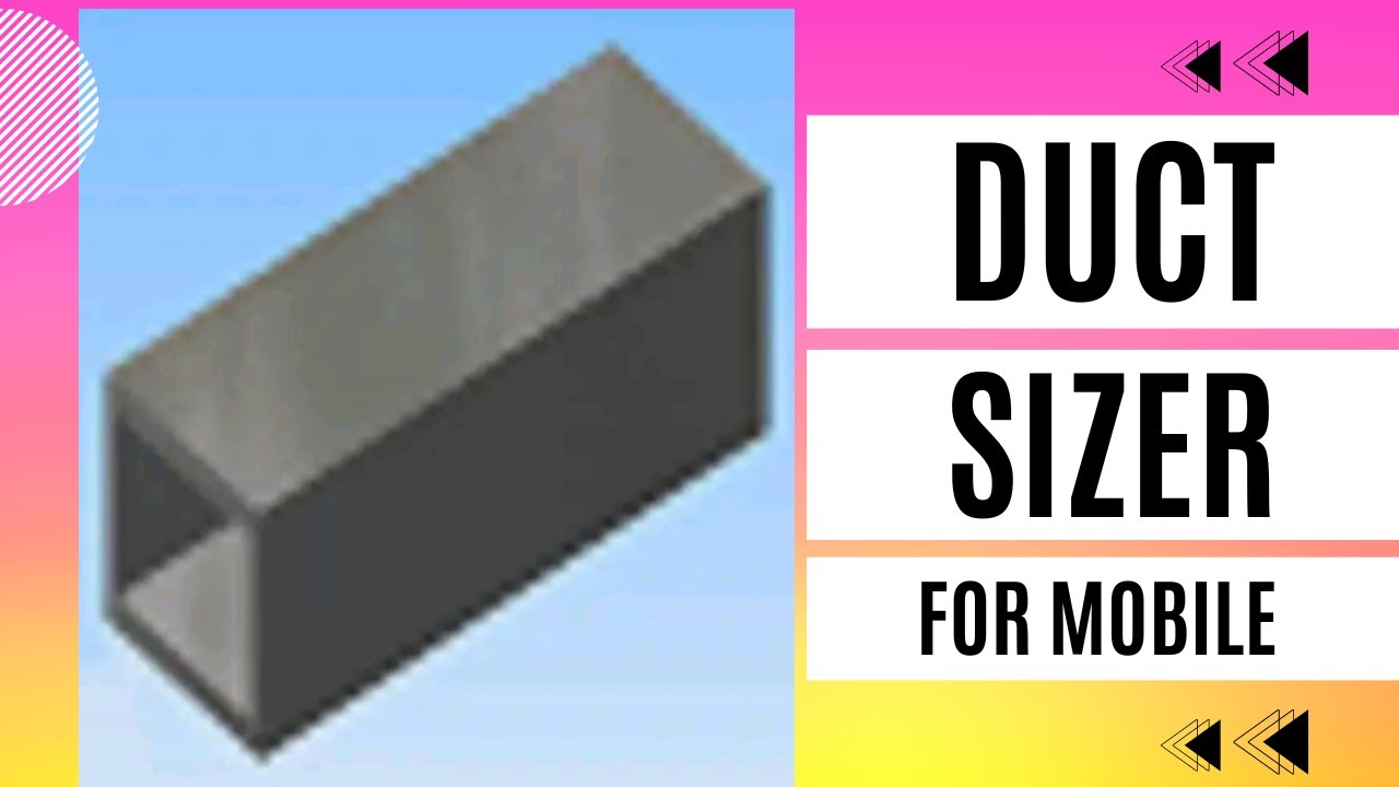 شرح برنامج A smart duct sizer عالموبايل لحساب مقاسات الدكت ️ ️ - YouTube