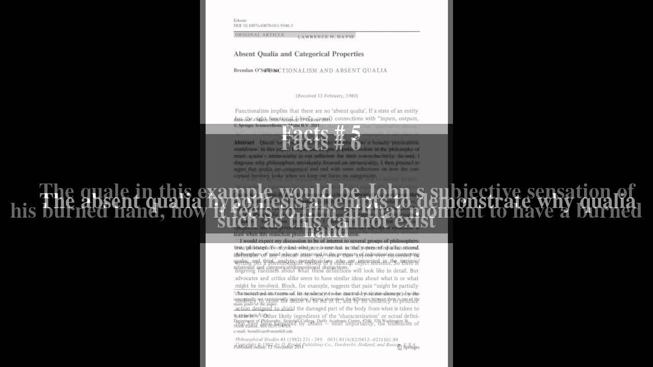Absent qualia Top # 8 Facts - YouTube