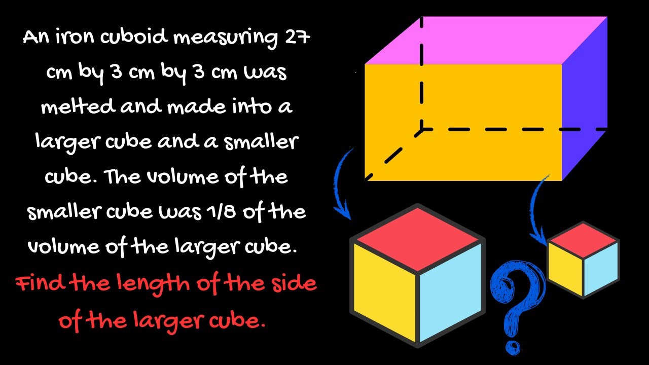 Solve Instantly: The Larger Cube's Side Length Revealed! 🧊🔍 - YouTube