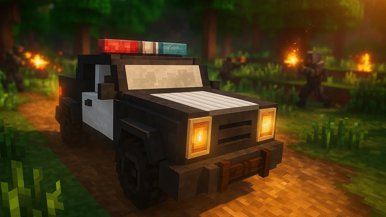 Jeep Wrangler Police Tutorial – Minecraft Einsatzfahrzeuge bauen - YouTube