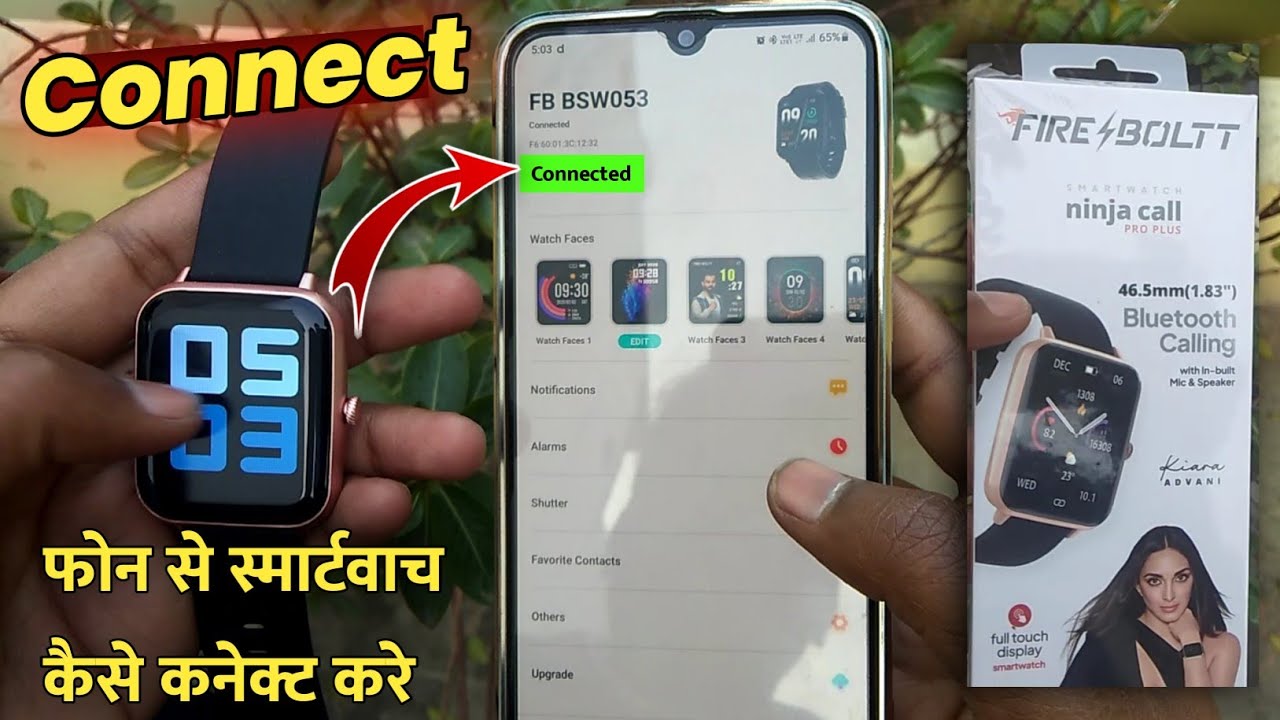 Firebolt Smartwatch Connect to phone | Fire Bolt Ninja Call Pro Plus ...