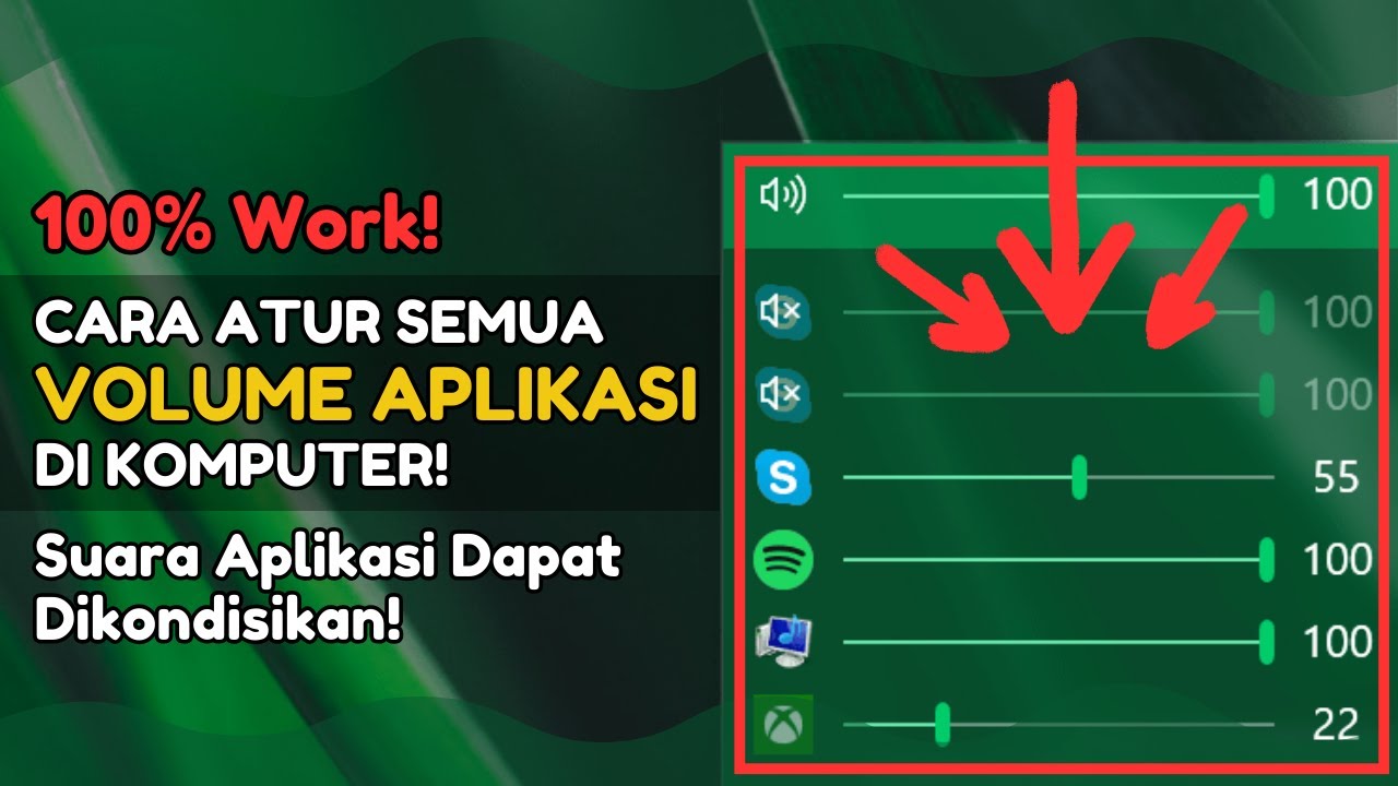 CARA SETTING VOLUME APLIKASI TERTENTU DENGAN MUDAH! - YouTube