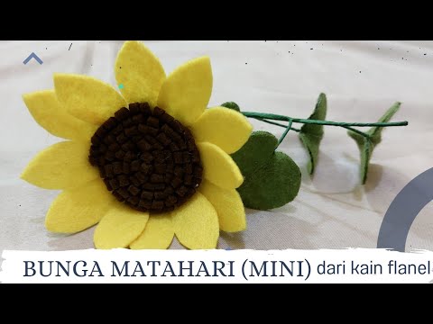 How to make mini sunflower felt || Membuat bunga matahari dari kain ...