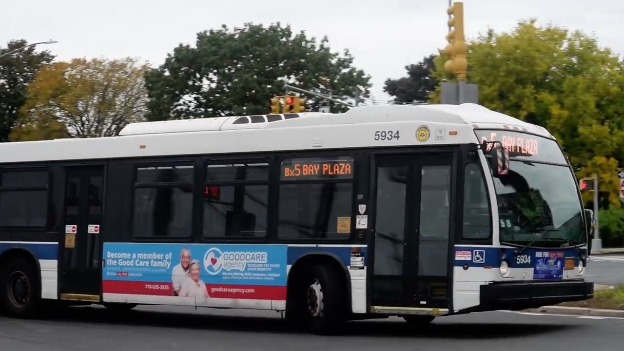 NYCT Bus: 2011-2013 NovaBus LFSA #5934 on the Bx5 (Detour) - YouTube