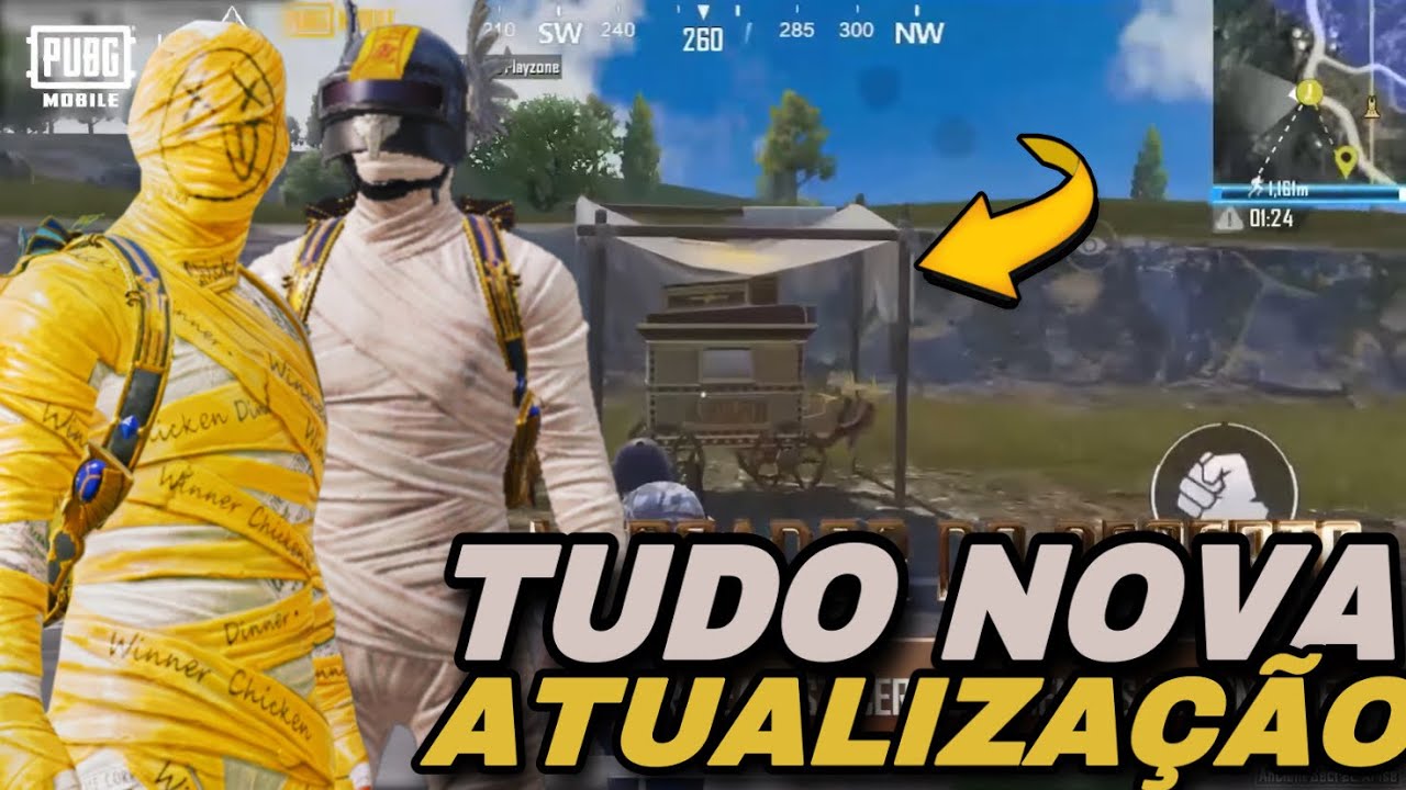 MOSTRANDO TUDO DA NOVA ATUALIZAÇÃO | NOVO MODO DO FARAÓ PUBG MOBILE ...
