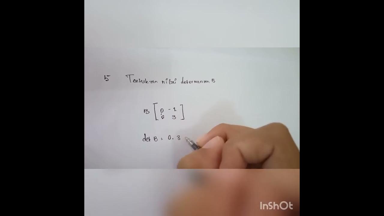 mencari determinan matriks B - YouTube