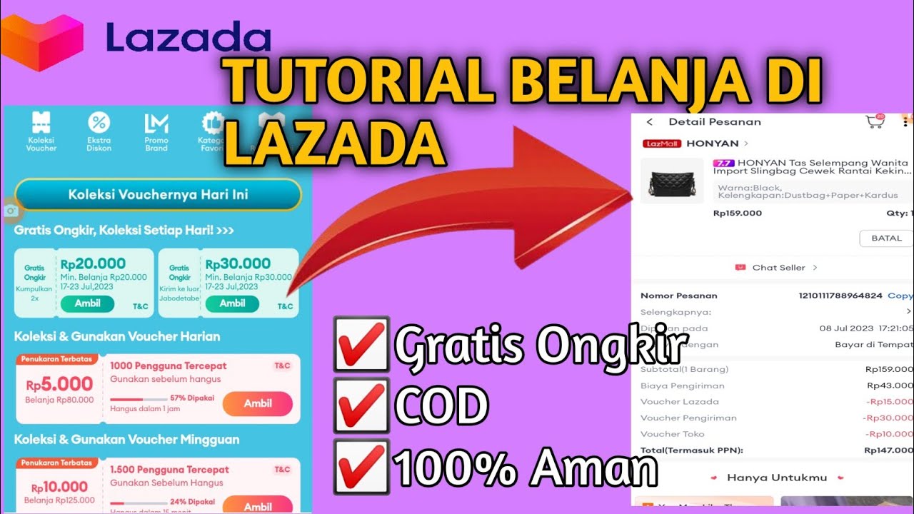 TUTORIAL BELANJA DI LAZADA BAGI PEMULA - YouTube